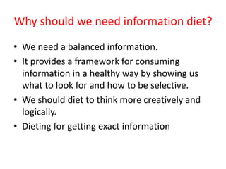 Information Diet | PPTX