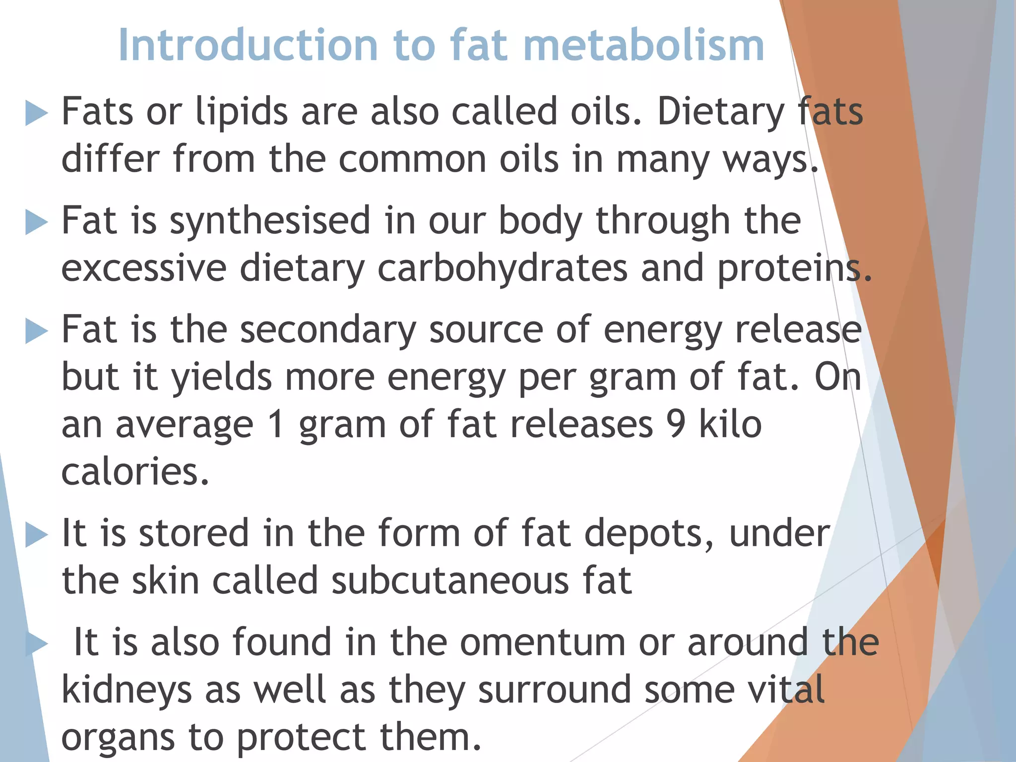 Fat metabolism | PPTX