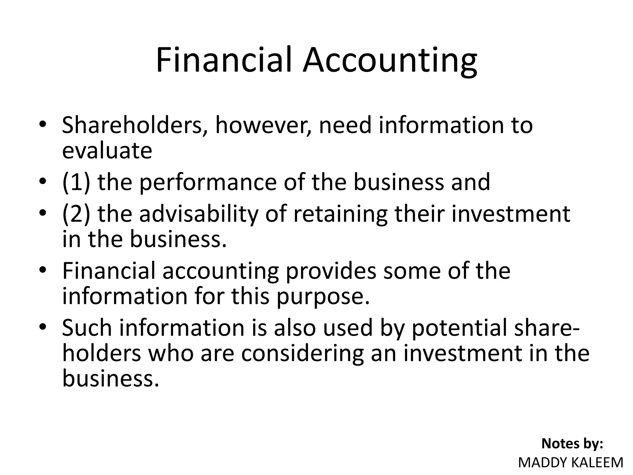 Financial Accounting | PPT