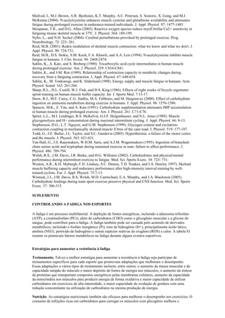 Fatores metabólicos na fadiga | DOC