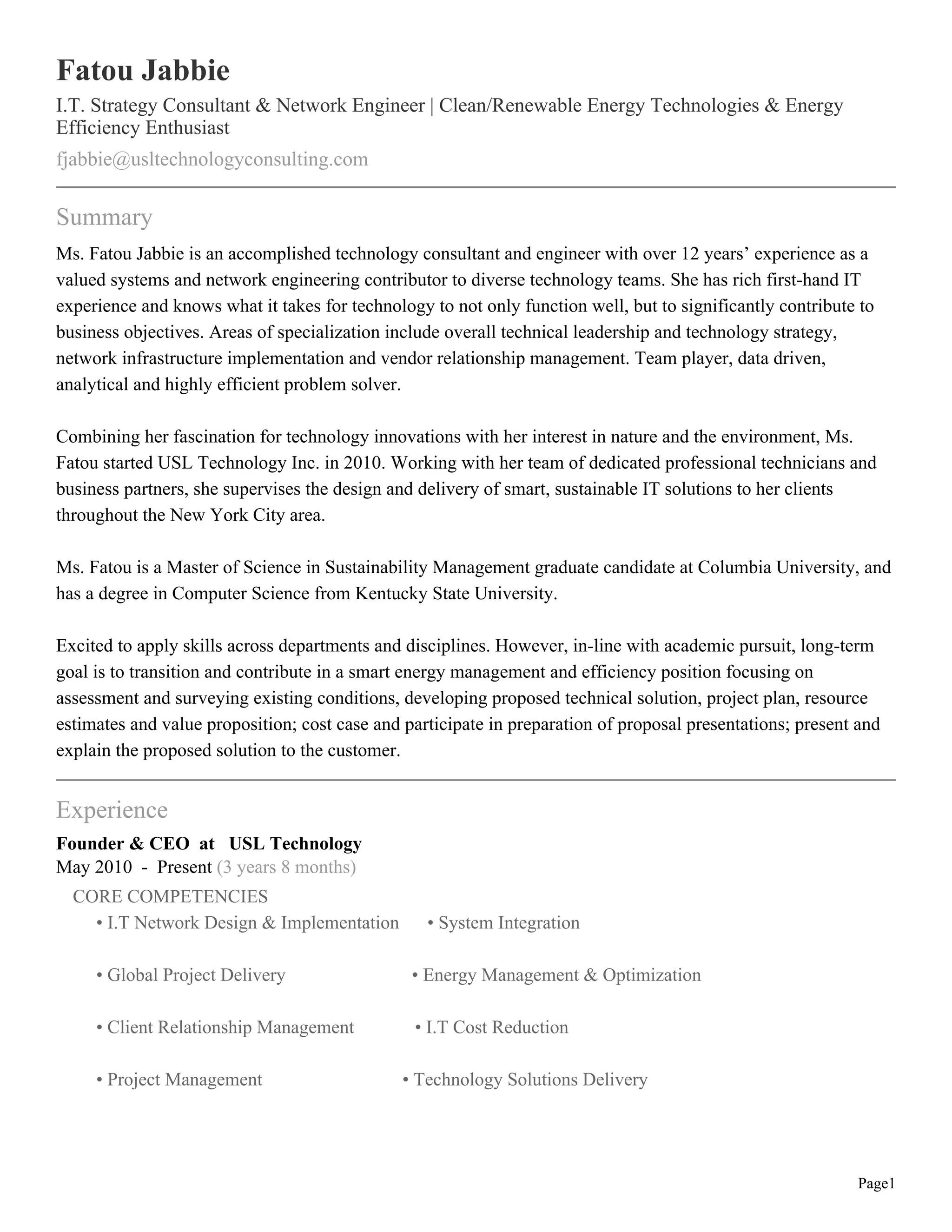 Fatou jabbie sustainability clean and renewable energy technologies ...