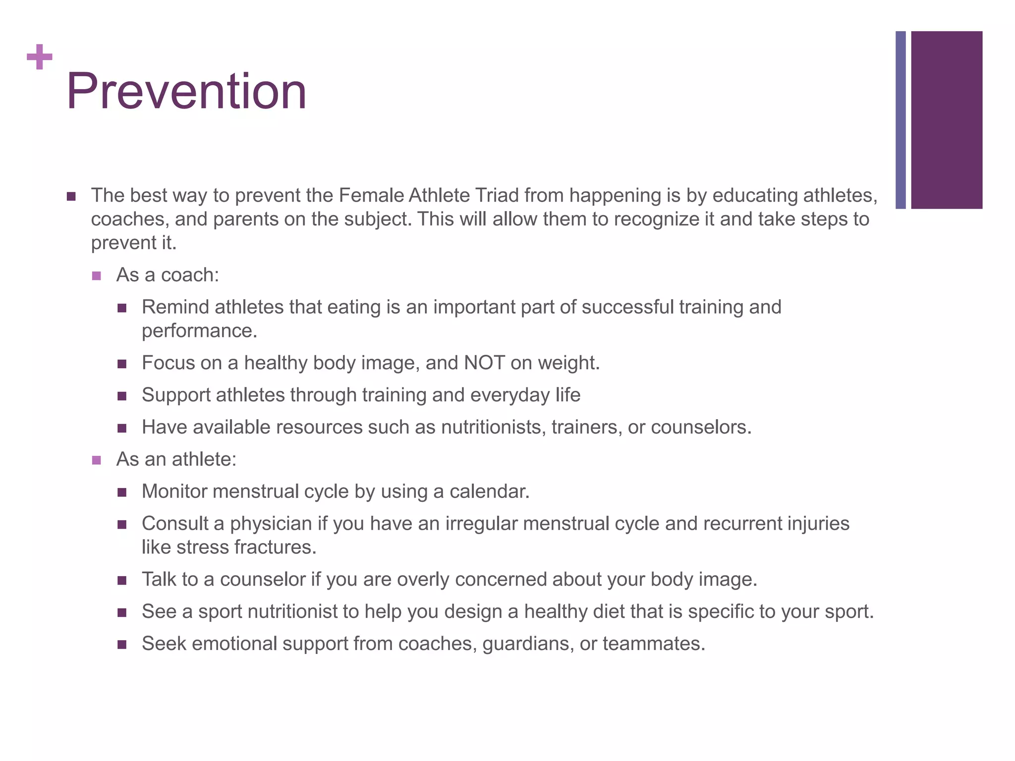 Female Athlete Triad | PPTX