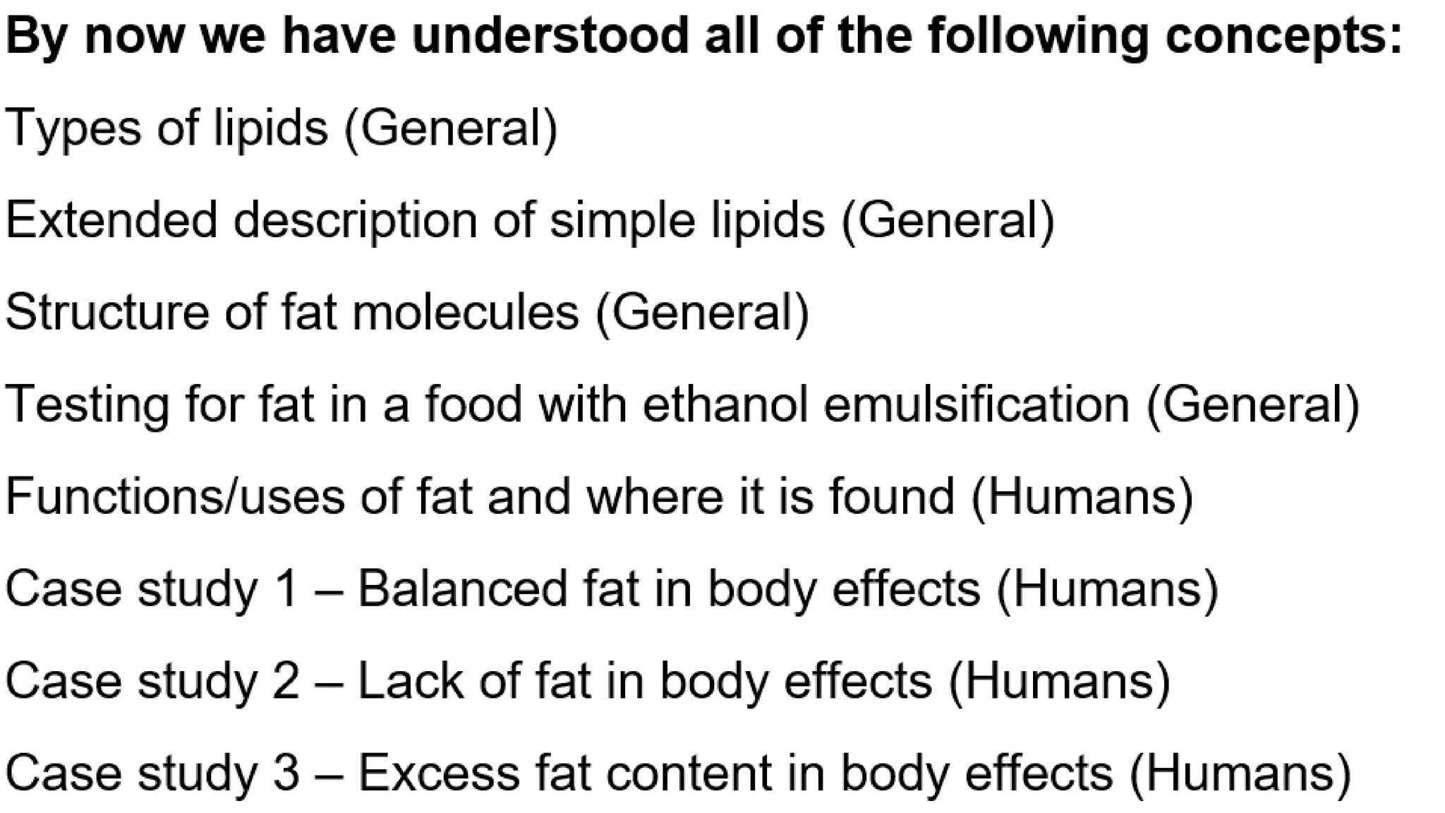 FAT PPT for igcse biology explaining the topic in detail. | PDF