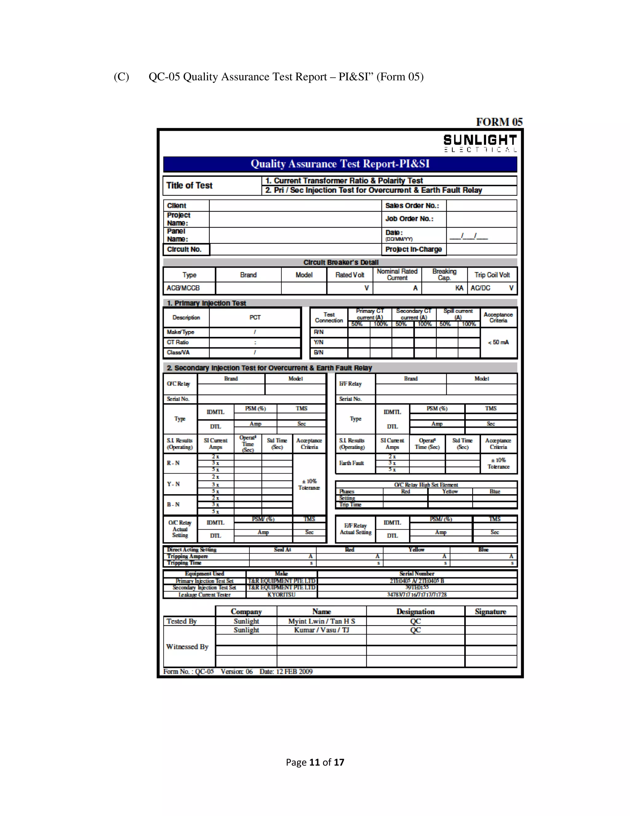 Fat procedure for lv switchboards | PDF