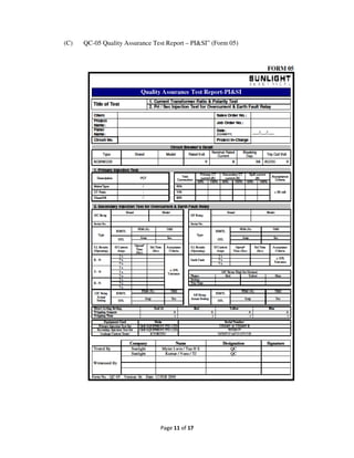 Fat procedure for lv switchboards | PDF