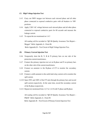 Fat procedure for lv switchboards | PDF