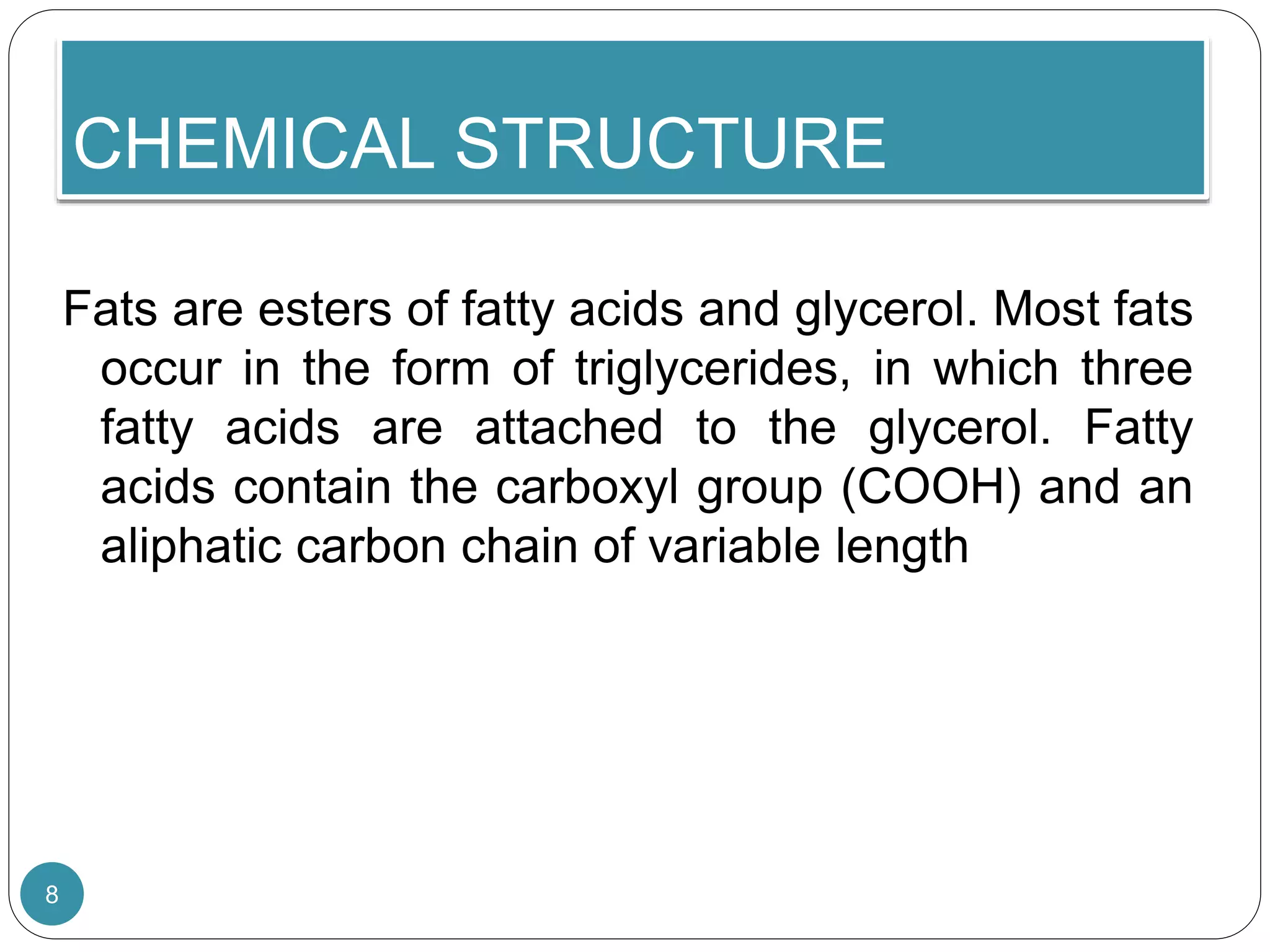Characterstics of fats and oil & processing | PPTX