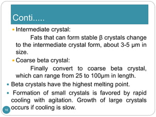 Characterstics of fats and oil & processing | PPTX