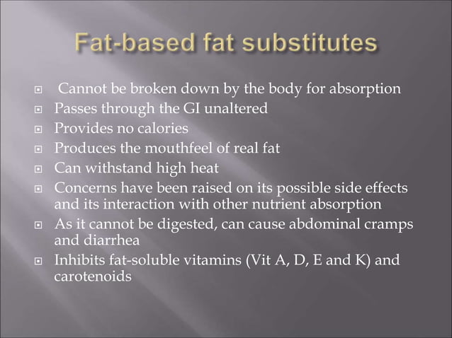 Fat replacers.ppt | Desserts and Baking | Food & Drink