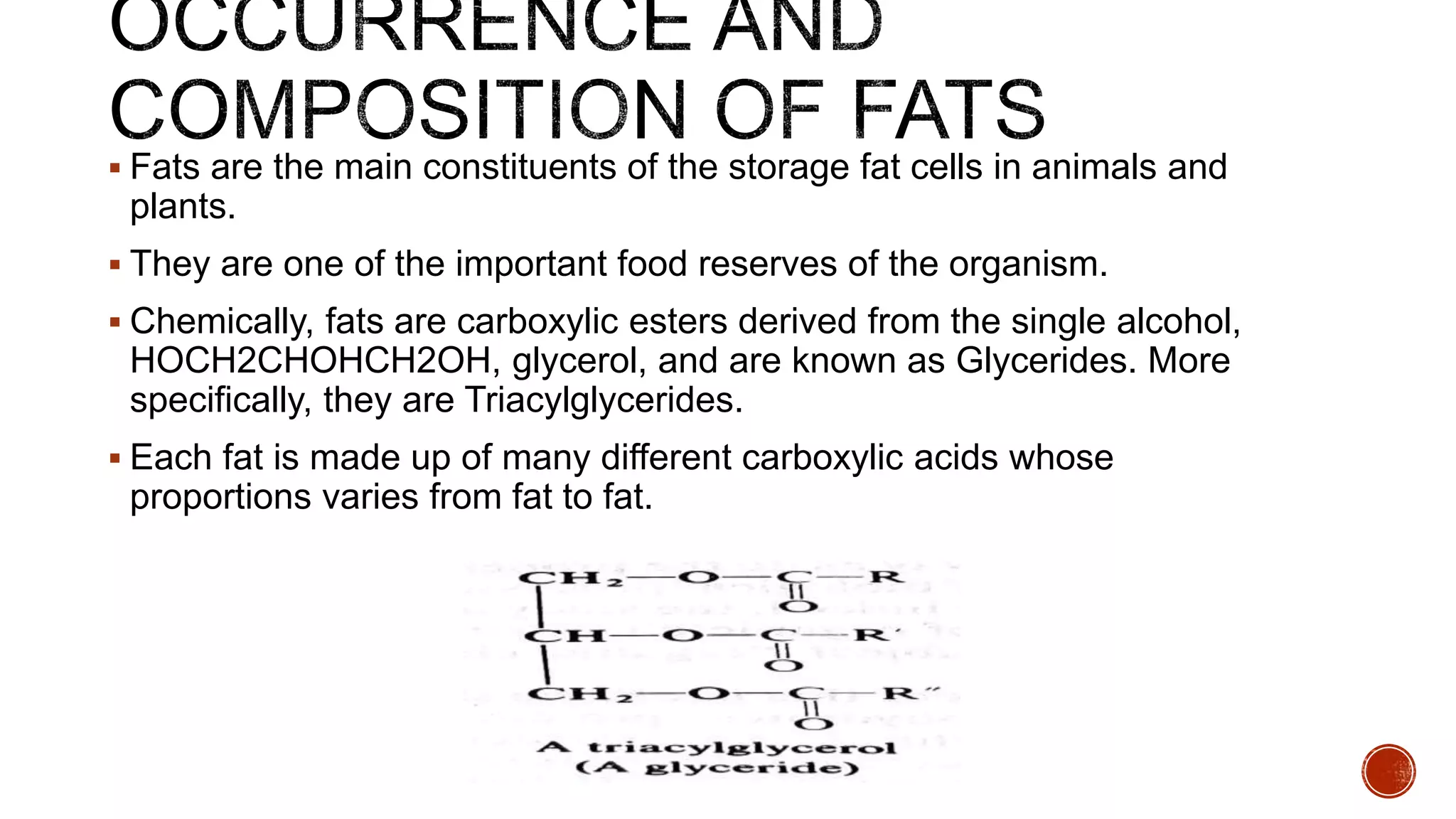 Fats - Structure and Composition | PPTX