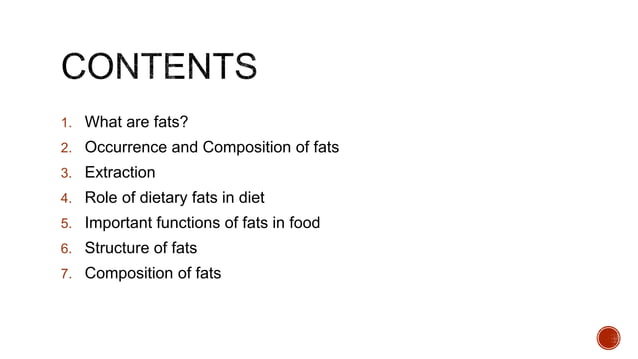 Fats - Structure and Composition | PPTX | Chemistry | Science