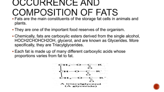Fats - Structure and Composition | PPTX | Chemistry | Science