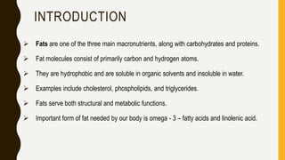 Fats, Good fats, bad fats, sources of fat, types of fats based on ...