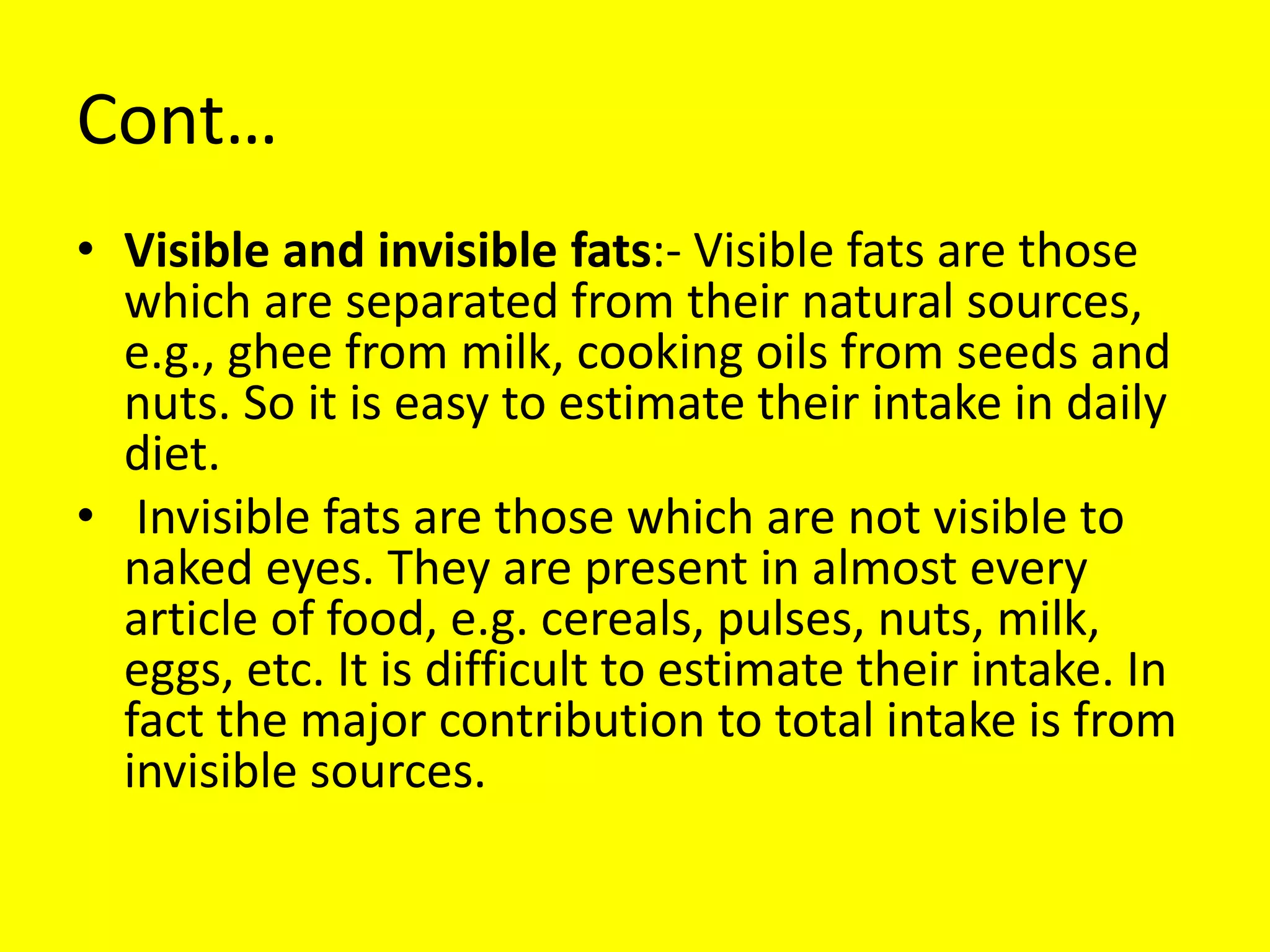 Fats Unit 3rd of nutrition | PPTX