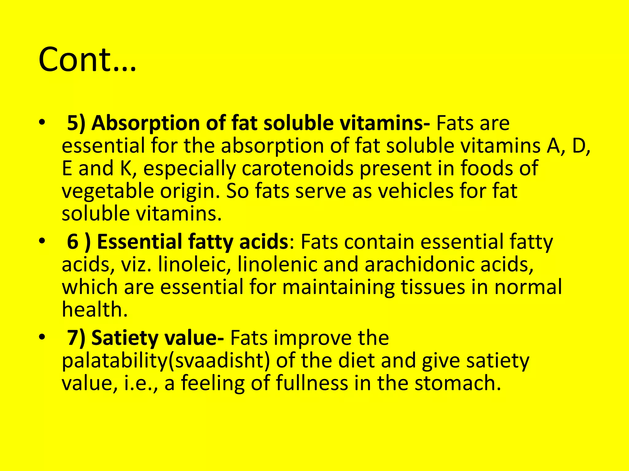 Fats Unit 3rd of nutrition | PPTX