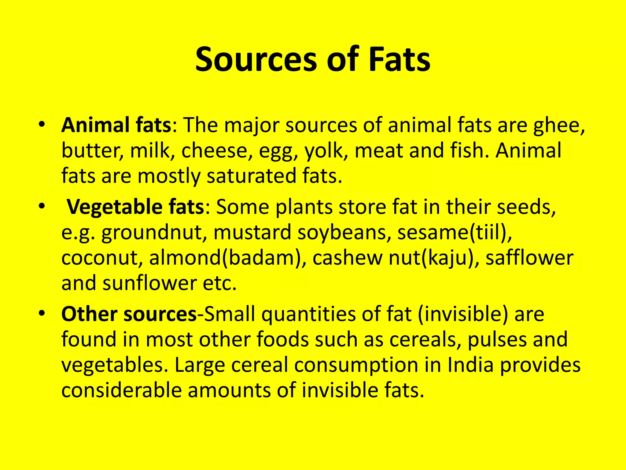Fats Unit 3rd of nutrition | PPTX