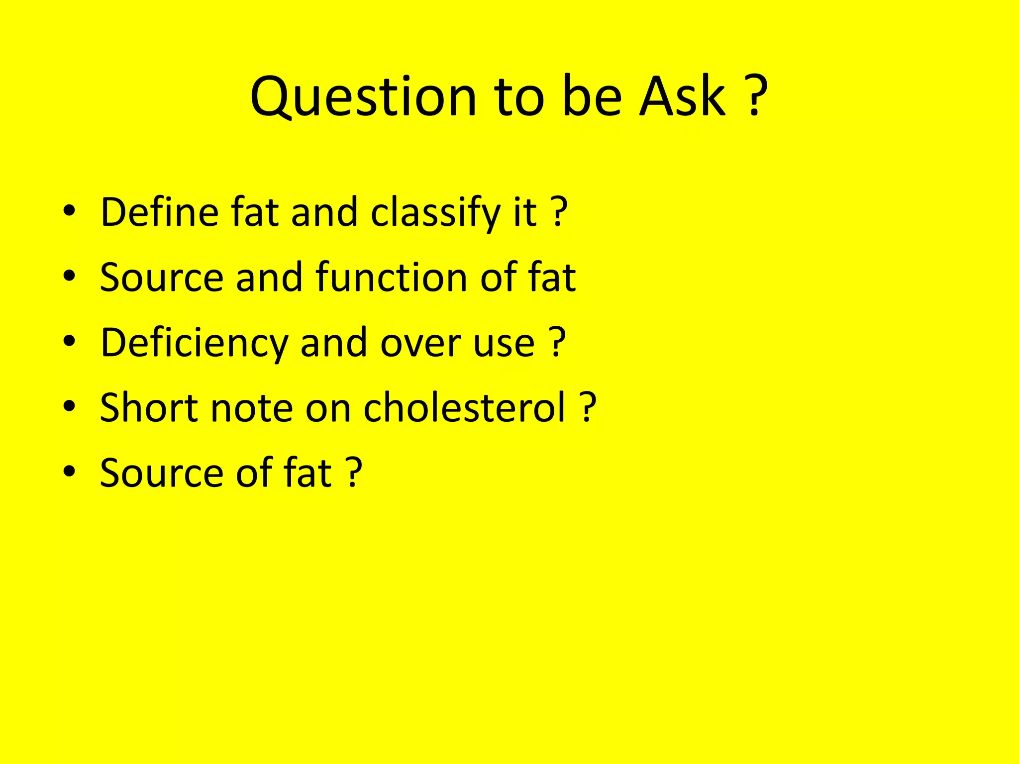 Fats Unit 3rd of nutrition | PPTX