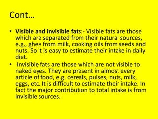 Fats Unit 3rd of nutrition | PPTX