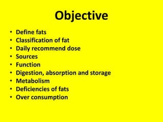 Fats Unit 3rd of nutrition | PPTX