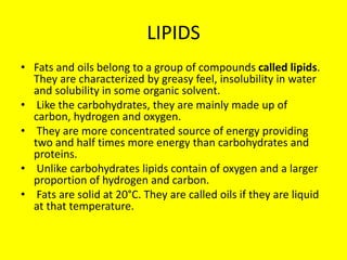Fats Unit 3rd of nutrition | PPTX