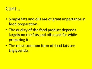 Fats Unit 3rd of nutrition | PPTX