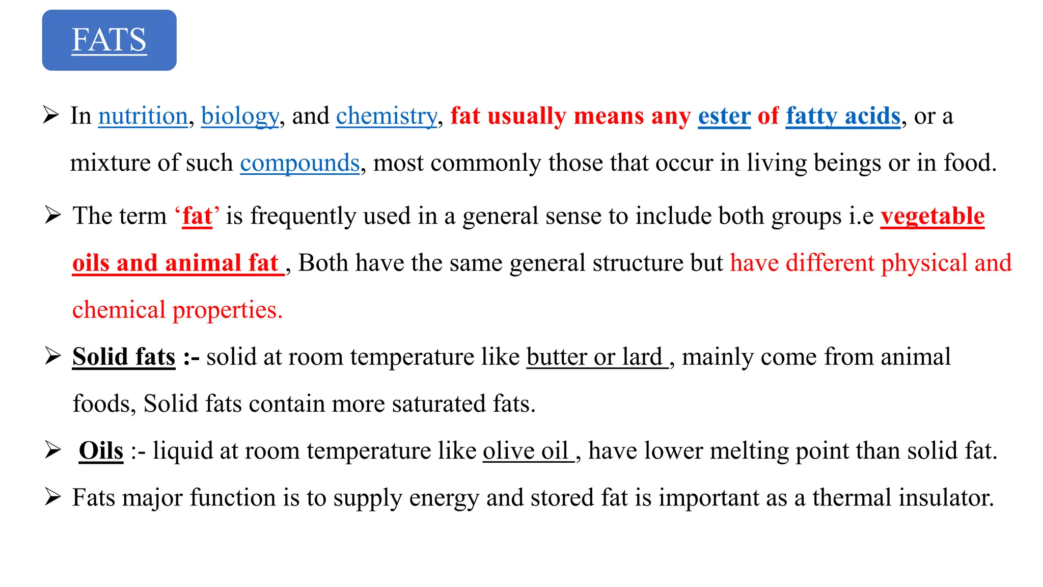CLASSIFICATION AND PROPERTIES OF FATS AND THEIR FUNCTIONS | PPTX