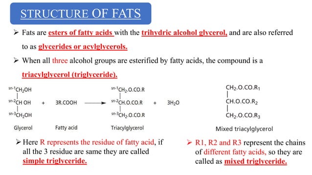 CLASSIFICATION AND PROPERTIES OF FATS AND THEIR FUNCTIONS | PPTX