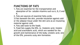 Dietary FATS ,Lipid ,Fatty Acid , Classification of fatty acid. | PPT
