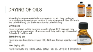 Fats and oil 3rd sem b pharmacy | PPTX