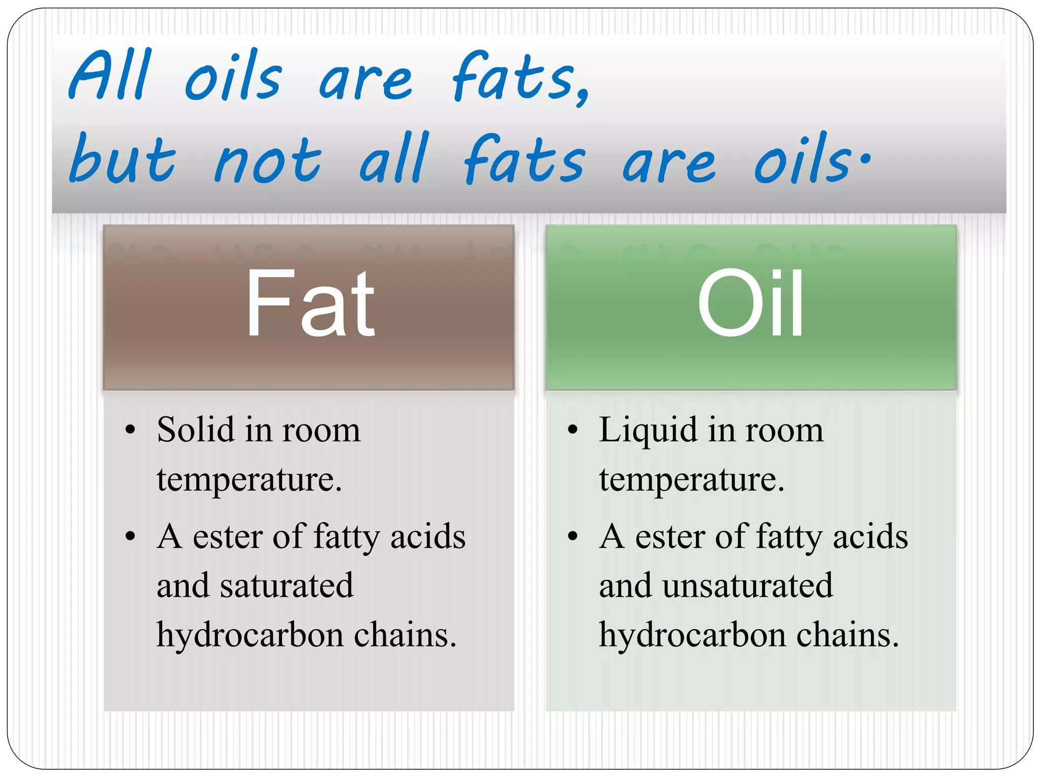 Fats and oils | PPTX