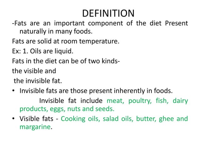 Fats and oils | PPTX | Chemistry | Science