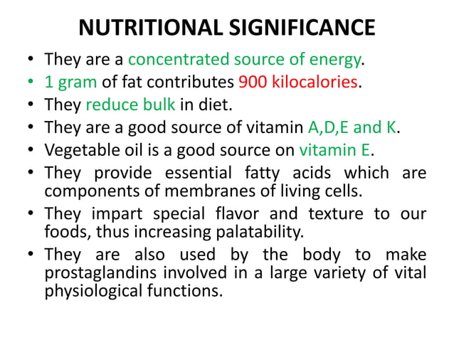 Fats and oils | PPTX | Chemistry | Science