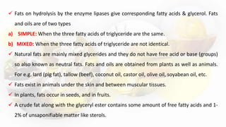 fats and oils.pptx | Chemistry | Science