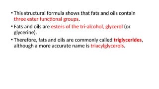FATS AND OILS explained in details with illustrations | PPT