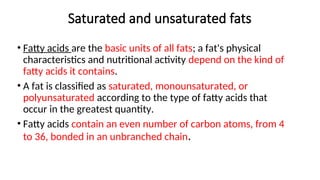 FATS AND OILS explained in details with illustrations | PPT