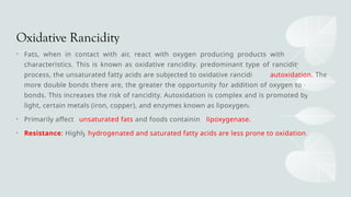 fats and oils classification importance changes during storage | PPT