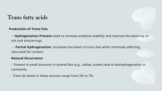 fats and oils classification importance changes during storage | PPT