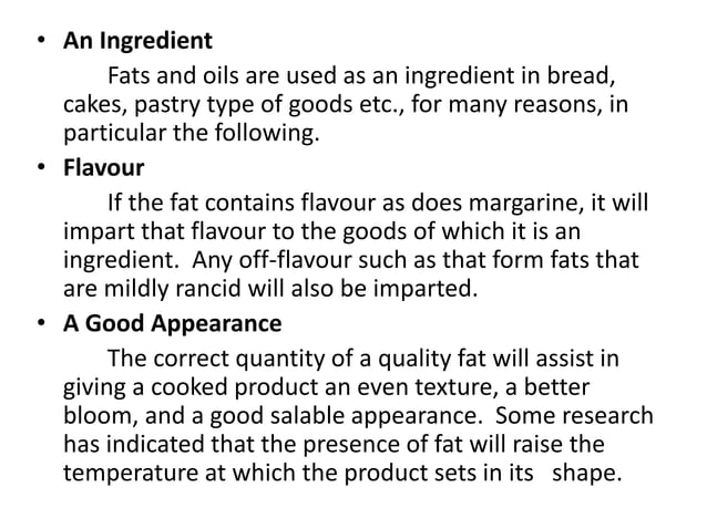 Fats and oils food production | PPTX | Cooking | Food & Drink