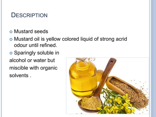mustard oil in cosmetics | PPT