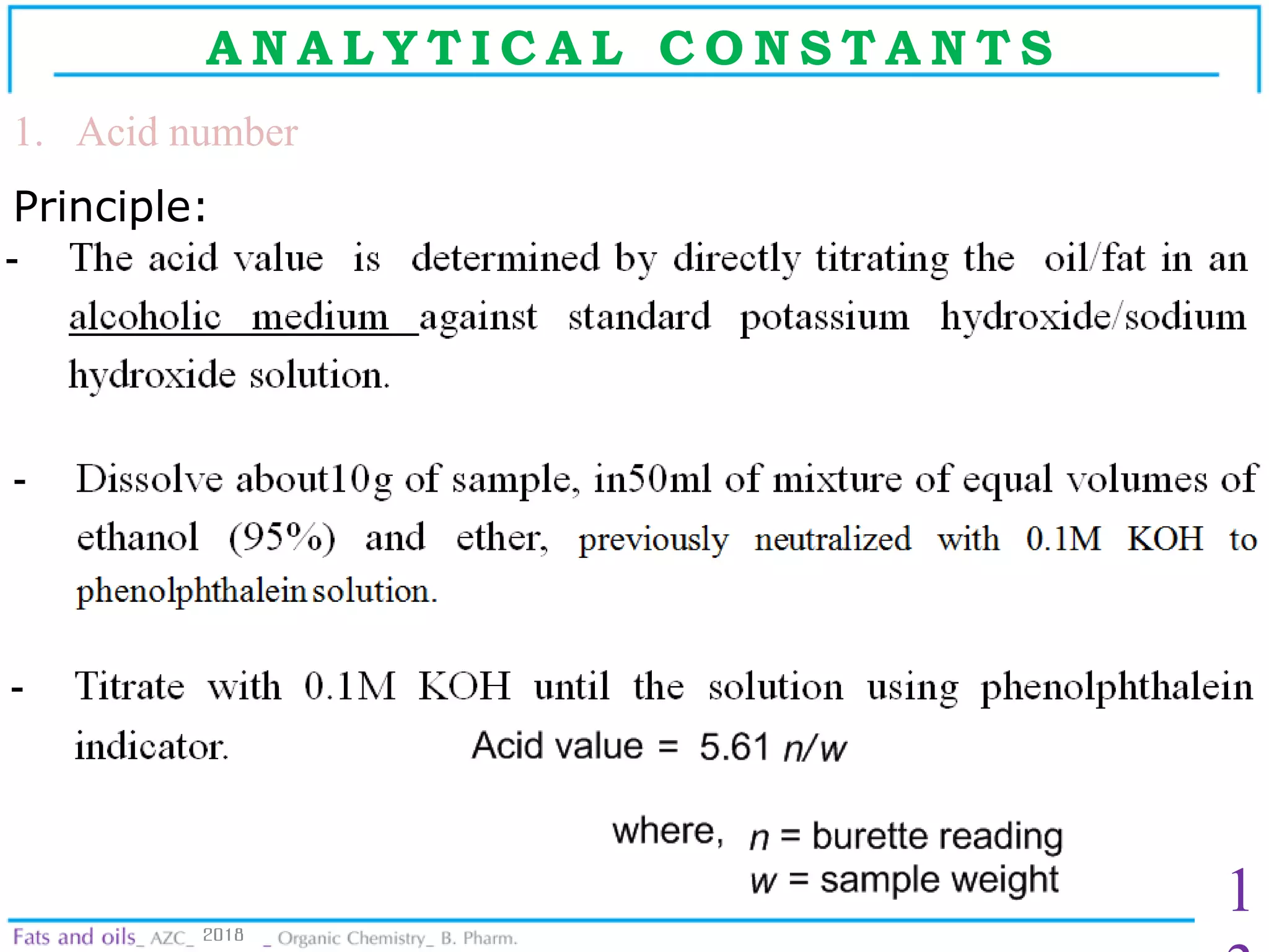 Fats and oils organic chemistry b. pharm. | PPTX