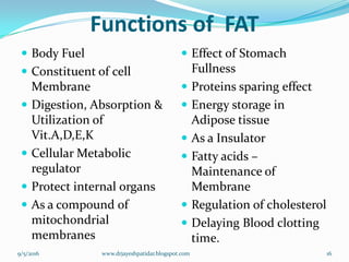 Fats as a nutrient | PDF
