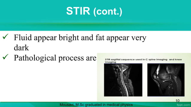 fat suppression in MRI | PPT | Medical Tests | Medical Health