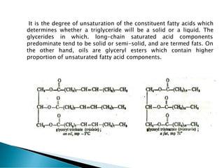Fats n oils structure and properties | PDF
