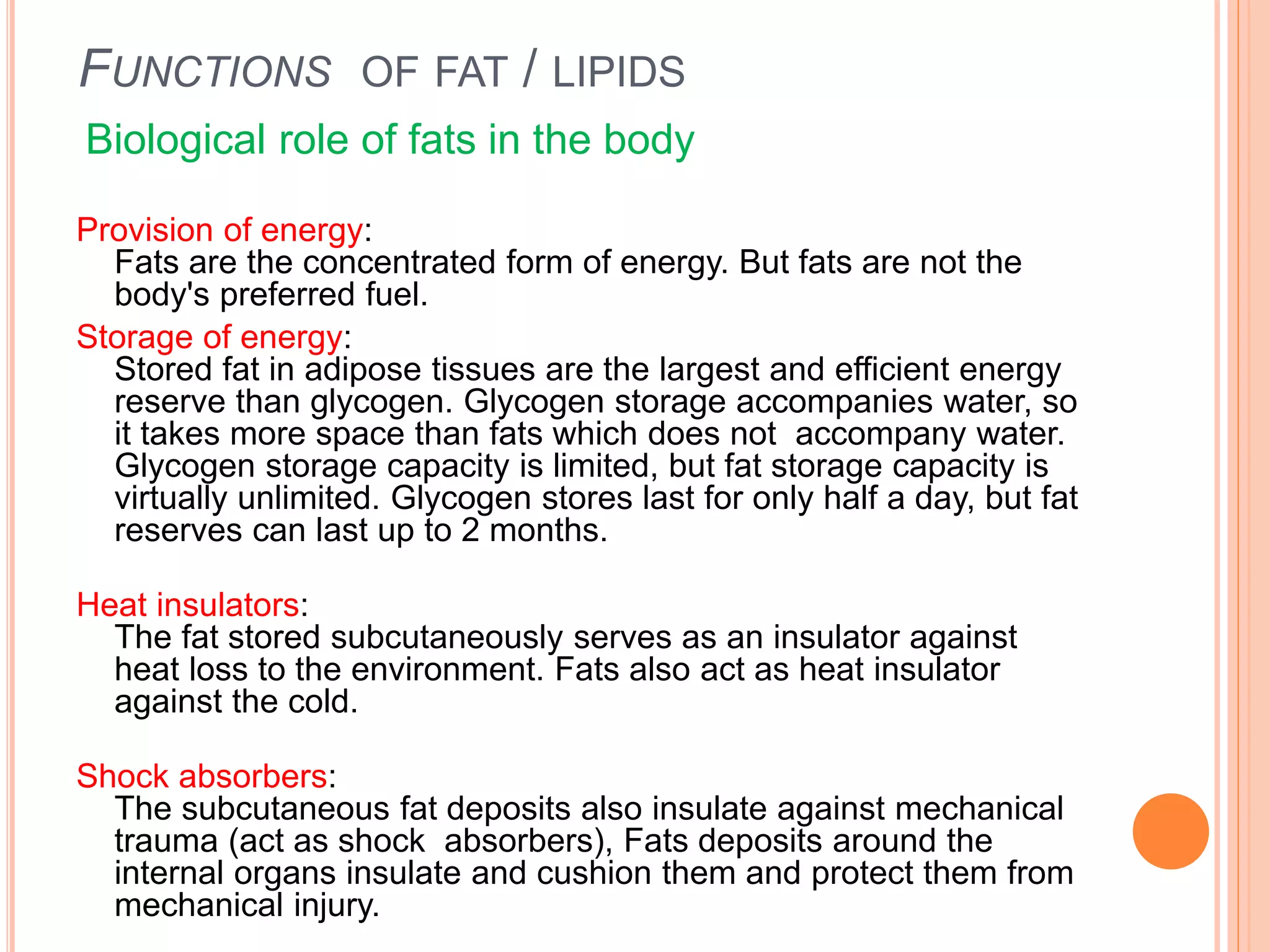 Fats notes for nursing students | PPTX