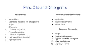 Fats, oils and detergents | PDF