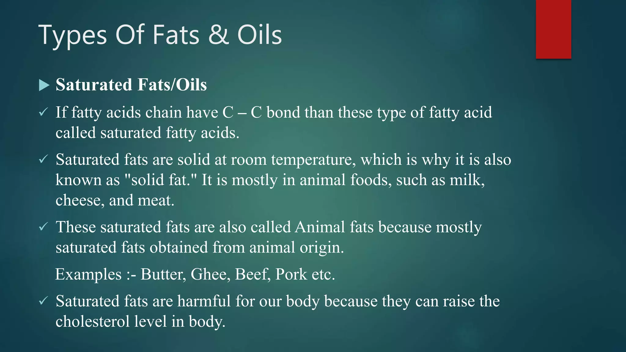 Fats & oils Introduction | PPTX