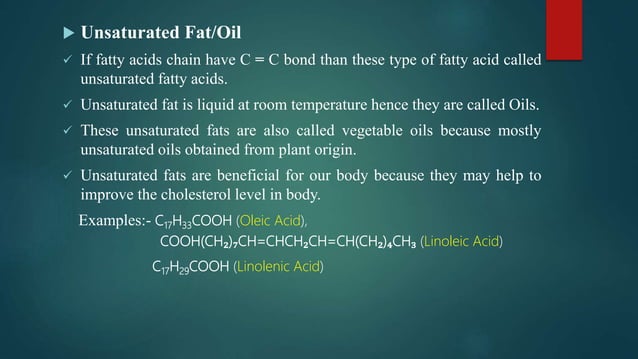 Fats & oils Introduction | PPTX | Chemistry | Science
