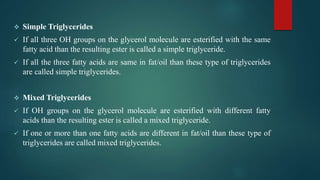 Fats & oils Introduction | PPTX