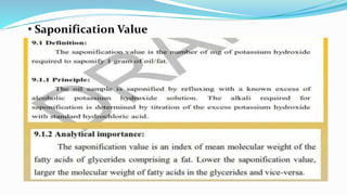 Fats & Oils with their Analytical Values 3rd sem.pptx