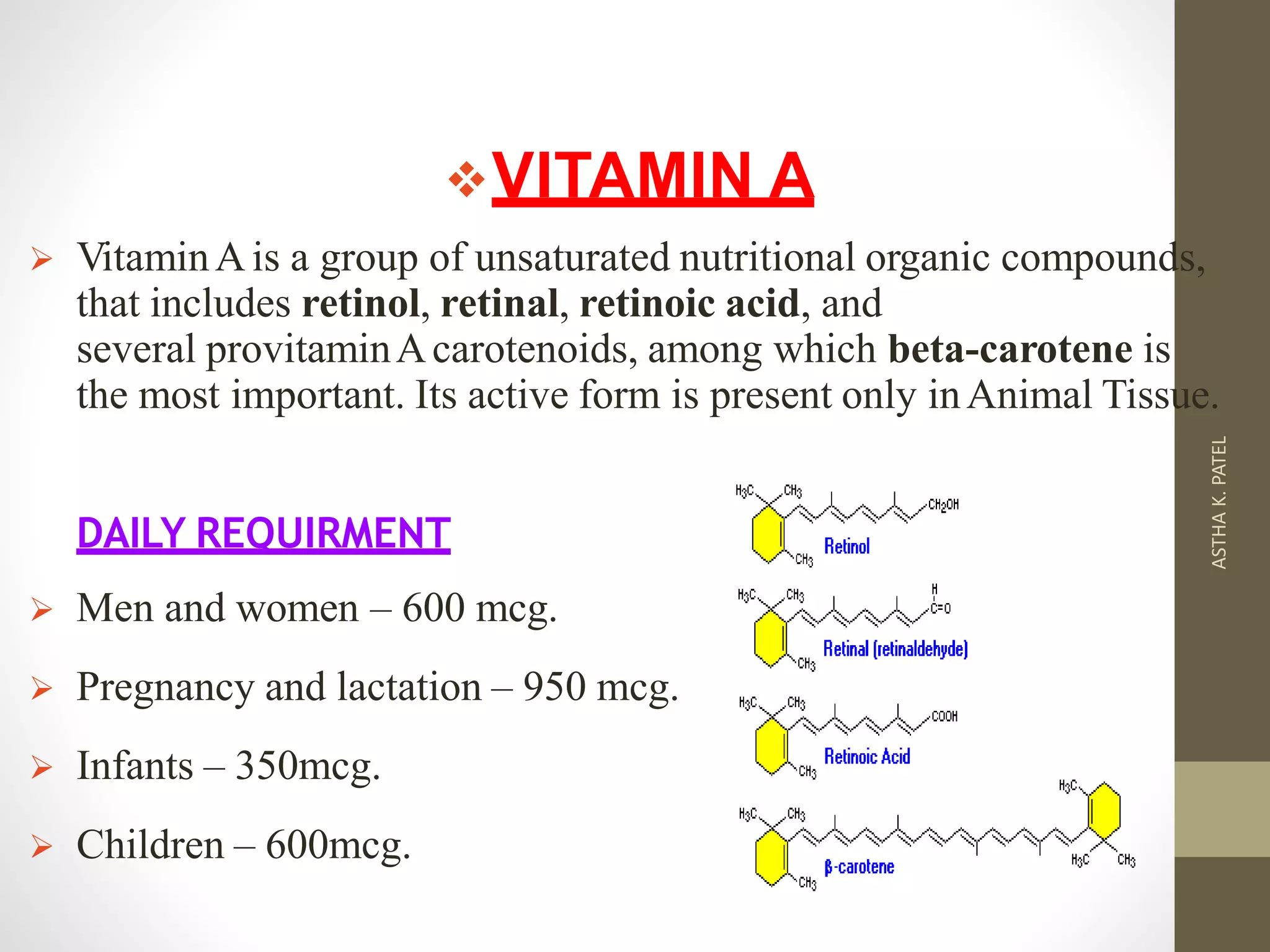 Fat soluble vitamin (A,D,E,K) | PPTX
